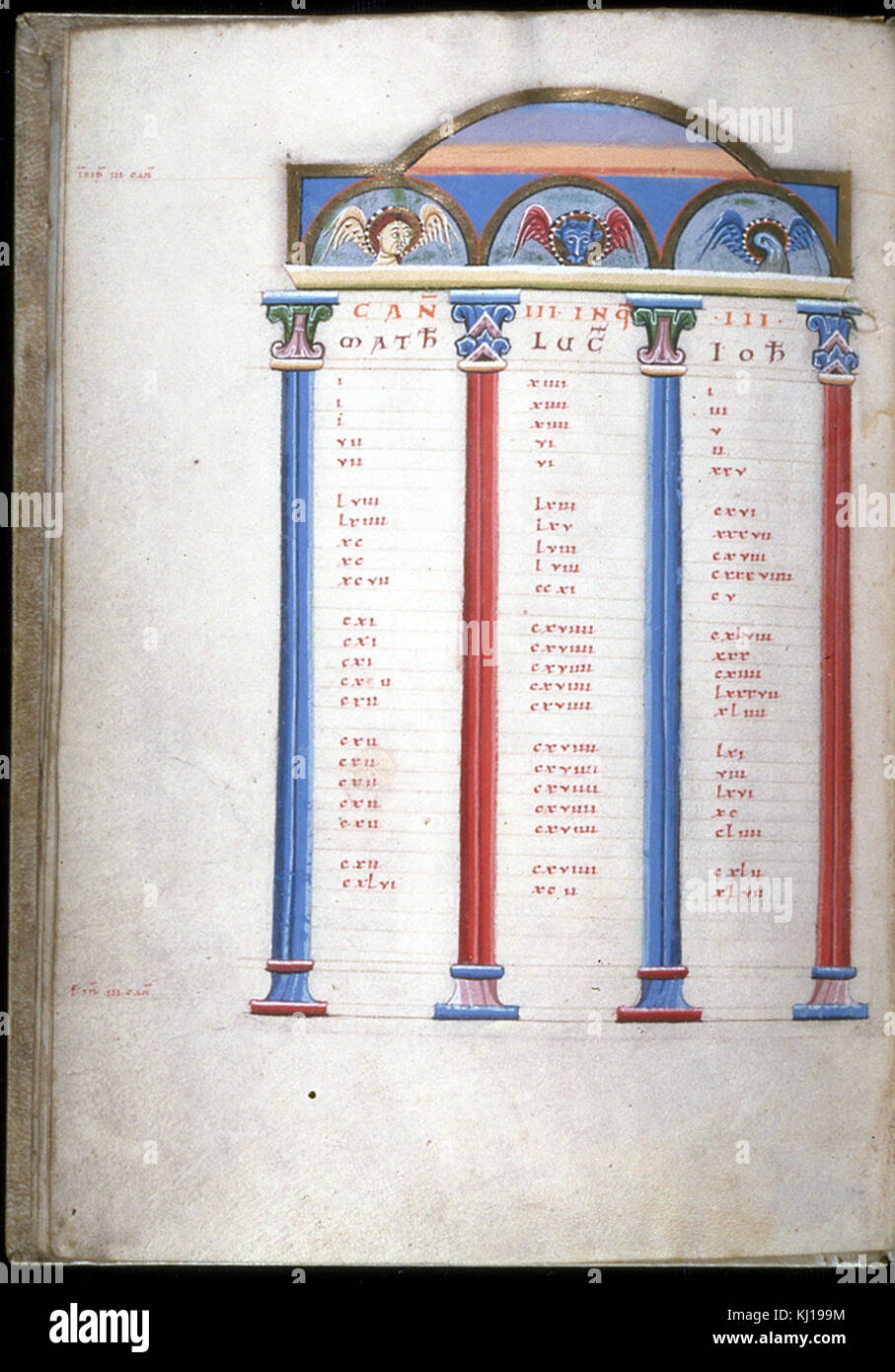 German - Leaf from Gospels - Walters W74V - Open Reverse Stock Photo ...