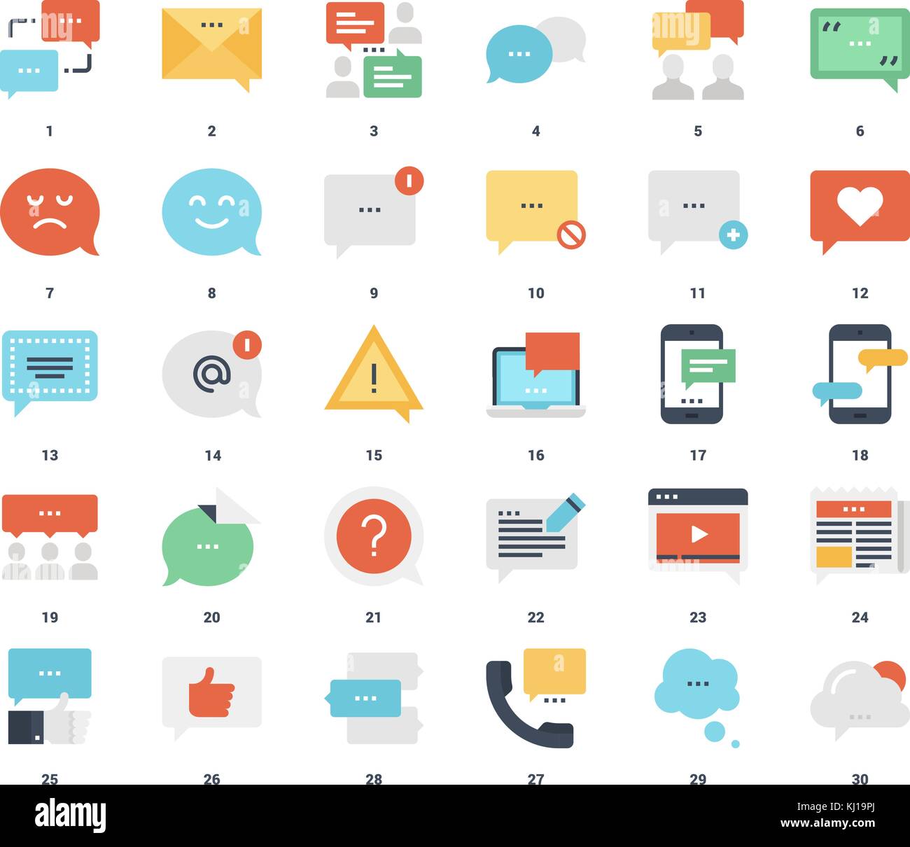 Computer speech bubbles line Stock Vector Images - Alamy