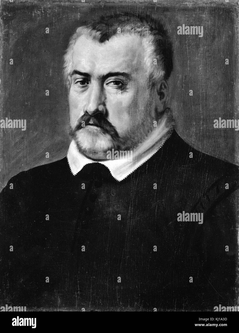 Classical oil painting portrait Black and White Stock Photos & Images ...