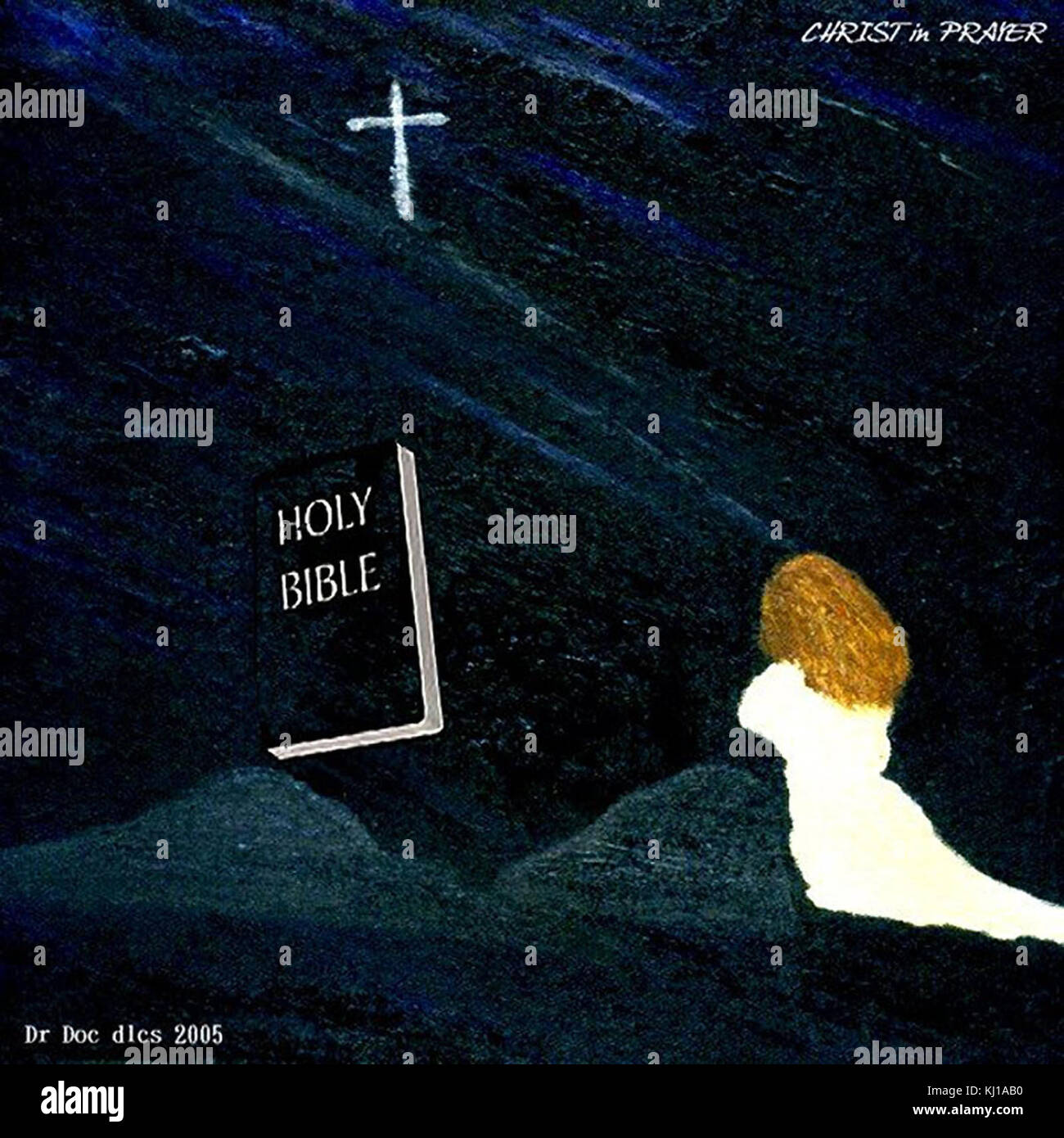 Jesus Christ in prayer Stock Photo - Alamy