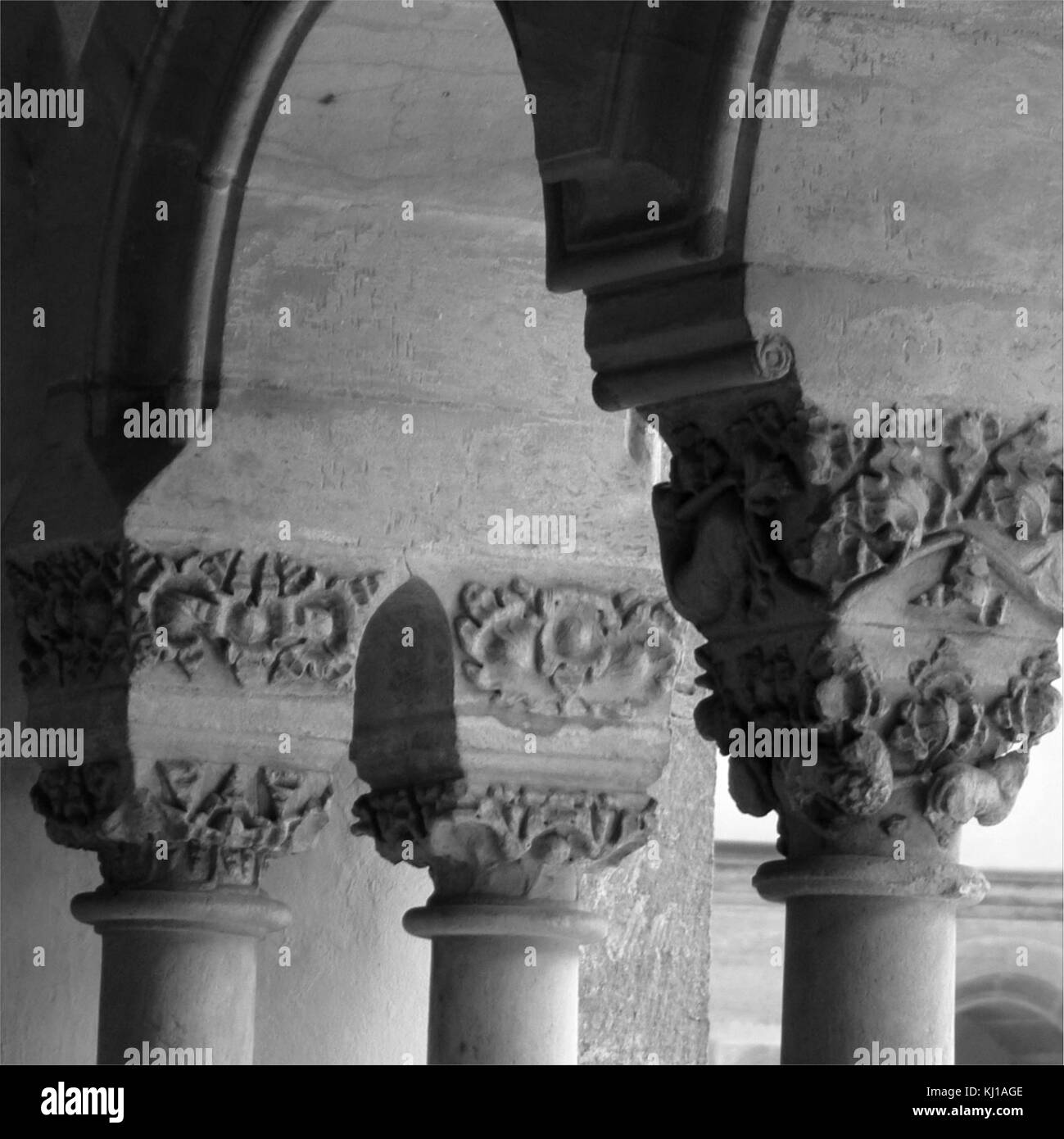 Cloister capitals Black and White Stock Photos & Images - Alamy