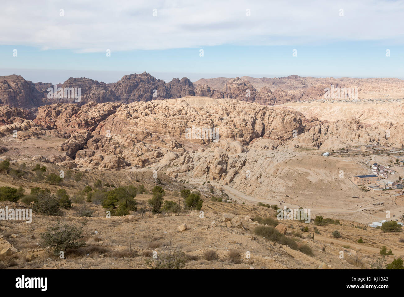 Surroundings of Petra with the Dam and the entrance of the Siq in the ...