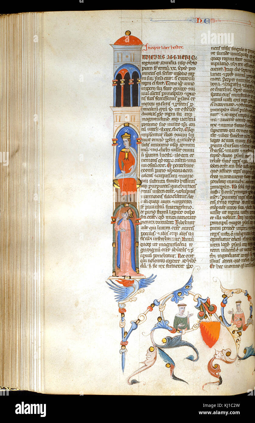 Miniatore di S Alessio in Bigiano - Leaf from Bentivoglio Bible ...