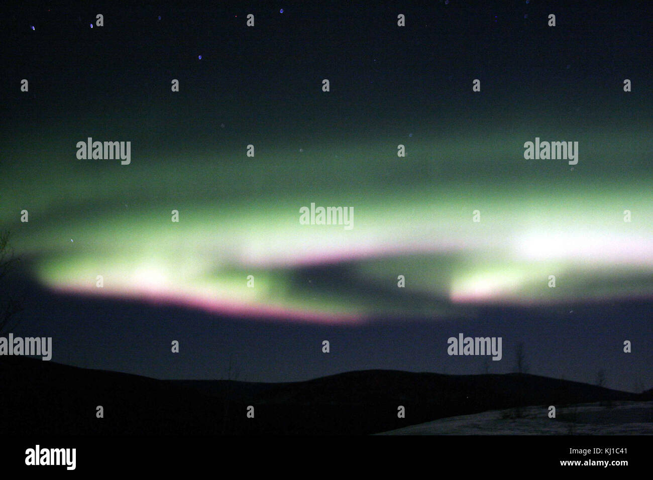 Night landscape northern lights scenic aurora borealis Stock Photo - Alamy