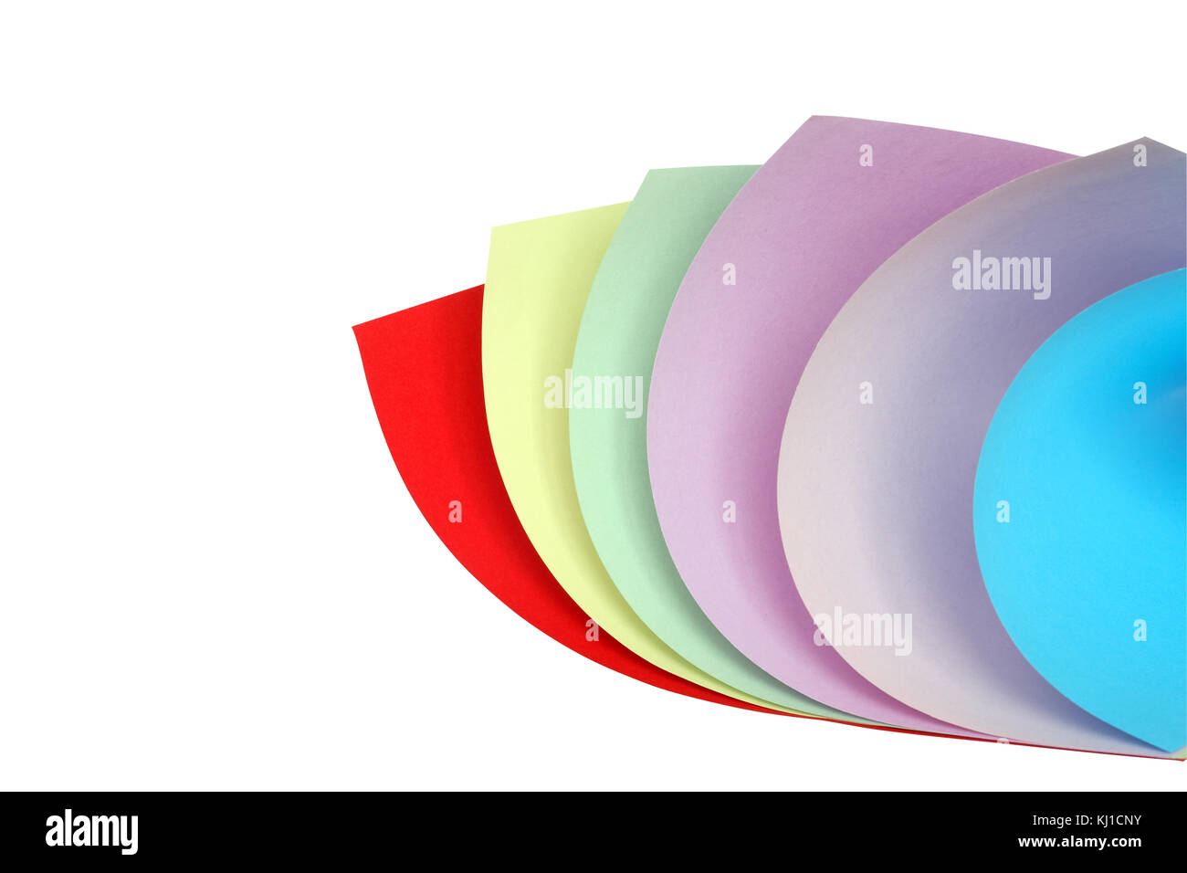 Set of motley paper sheets isolated on white background with clipping ...