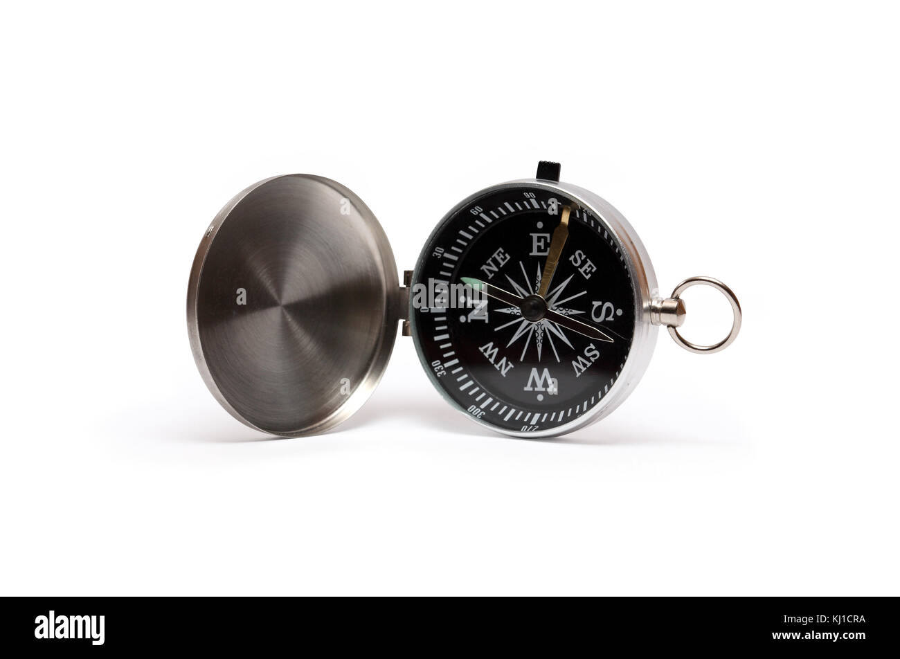Classic compass isolated on white background with clipping path Stock ...