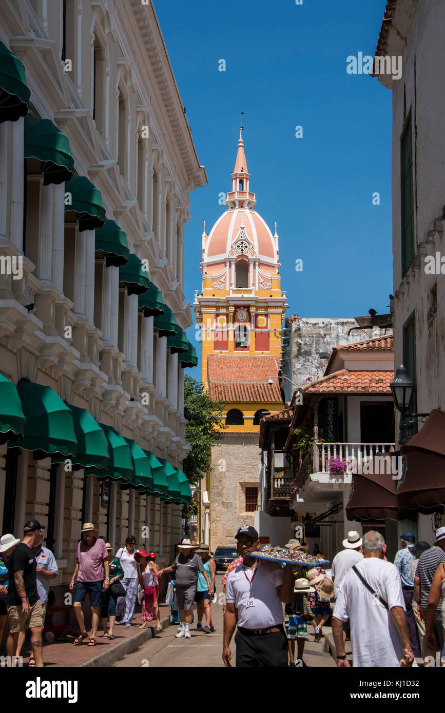 South America, Colombia, Cartagena. "Old City" the historic walled city ...
