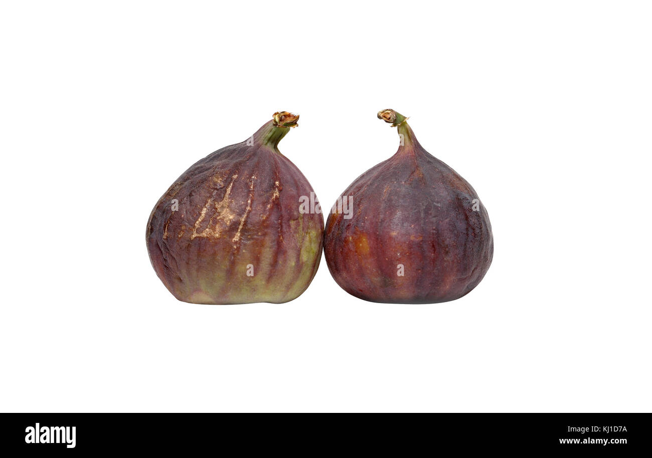 Two figs isolated on white background with clipping path Stock Photo ...