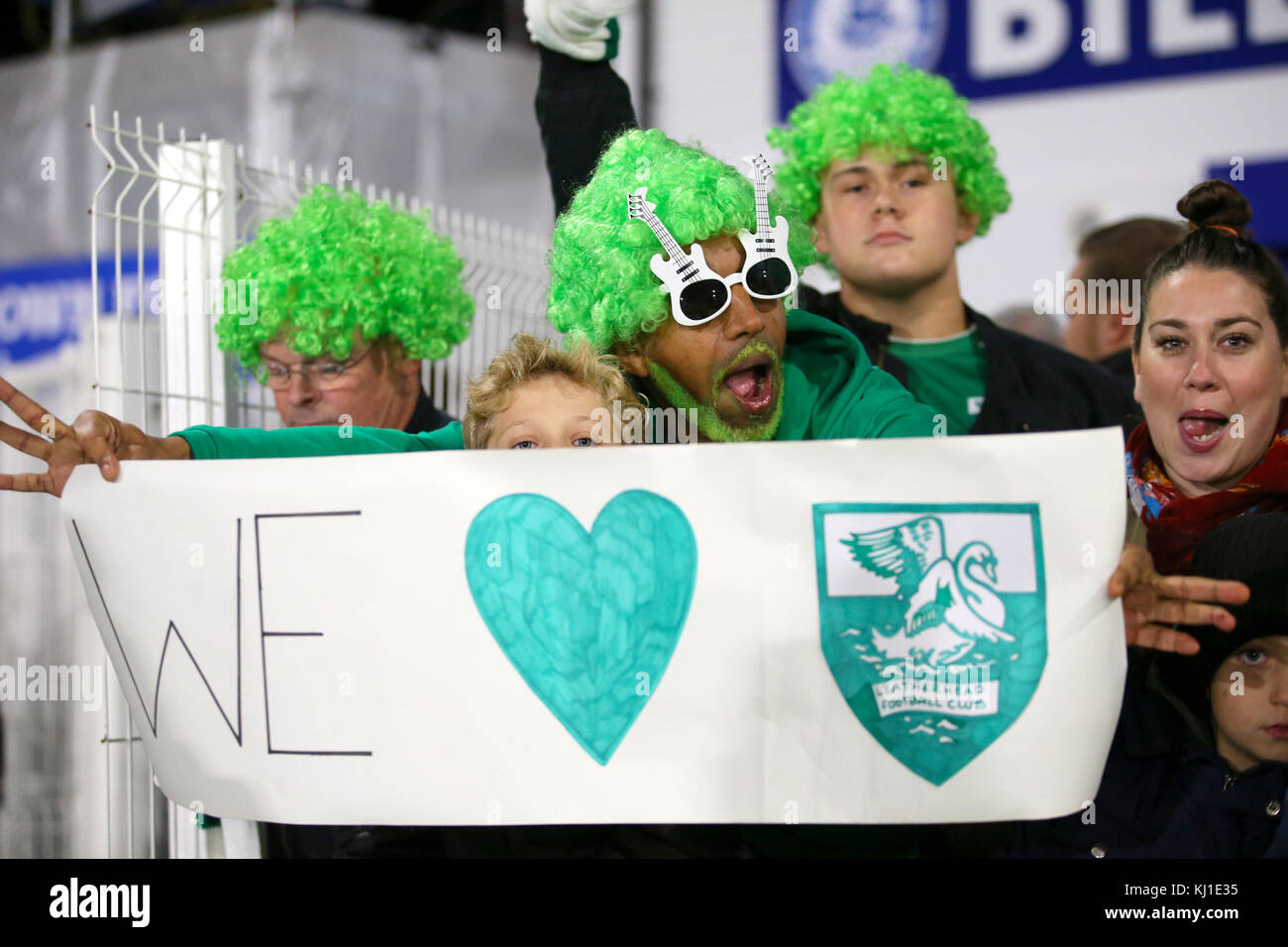 Leatherhead fans in the stands ahead of the match Stock Photo - Alamy