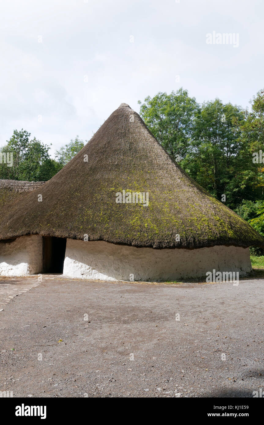 Celtic Village, St Fagans National History Museum, Cardiff, Wales Stock ...