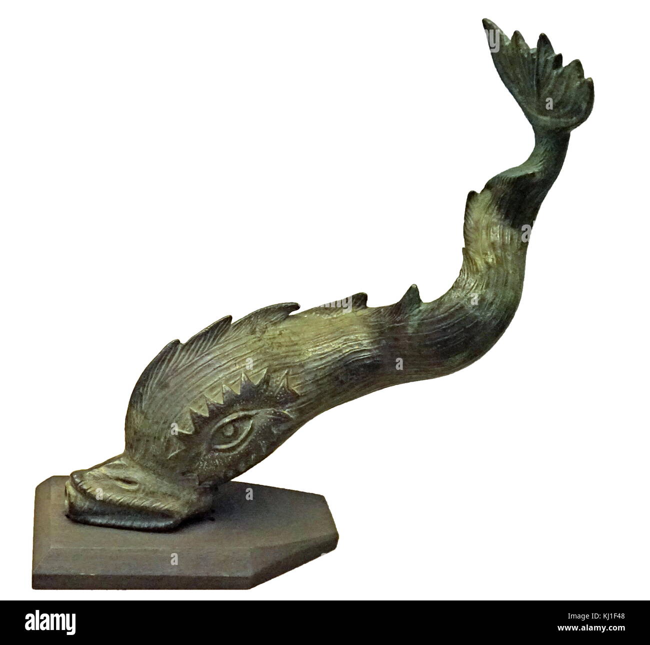 Bronze fountain-jet in the form of a dolphin, Roman, 2nd-3rd century AD ...