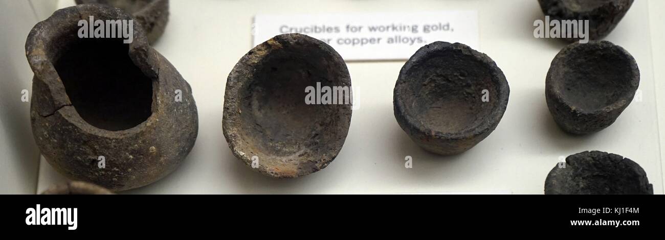 Roman artefacts such as crucibles show that goldsmiths and silversmiths ...