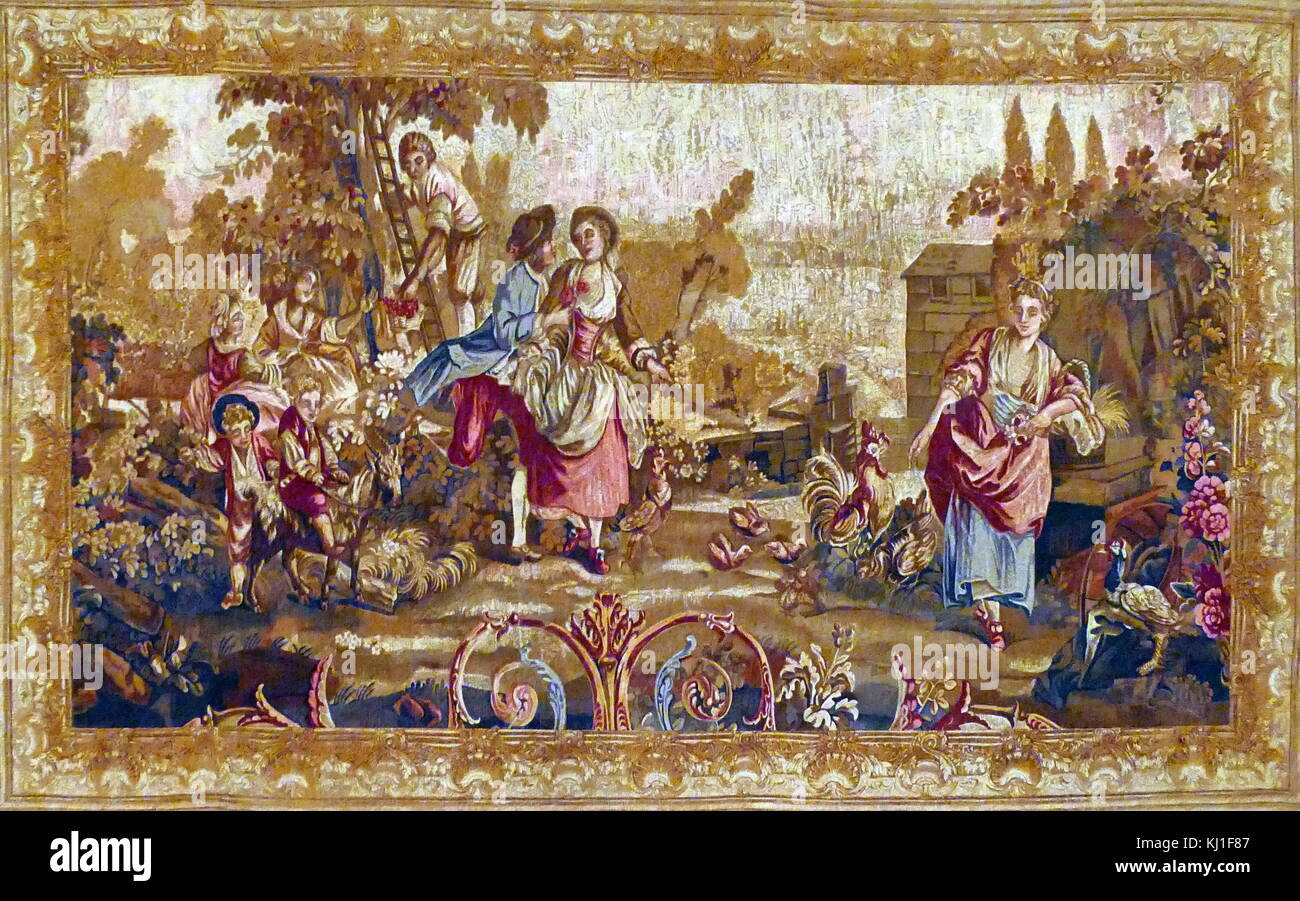 18th century tapestry, from the Hermitage Museum, St Petersburg, Russia ...