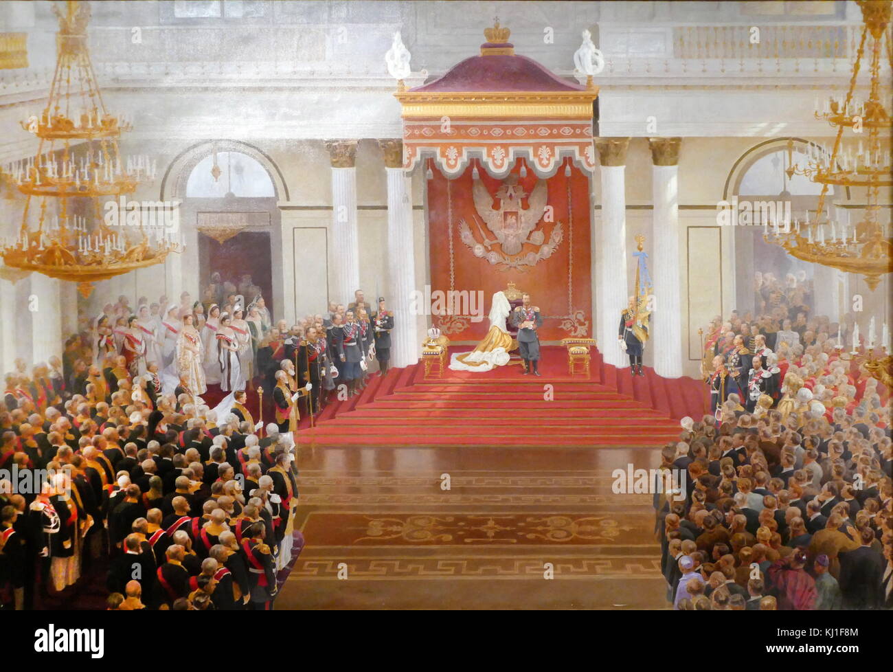 Painting by the Russian artist, V. Polyakov, showing the speech from ...