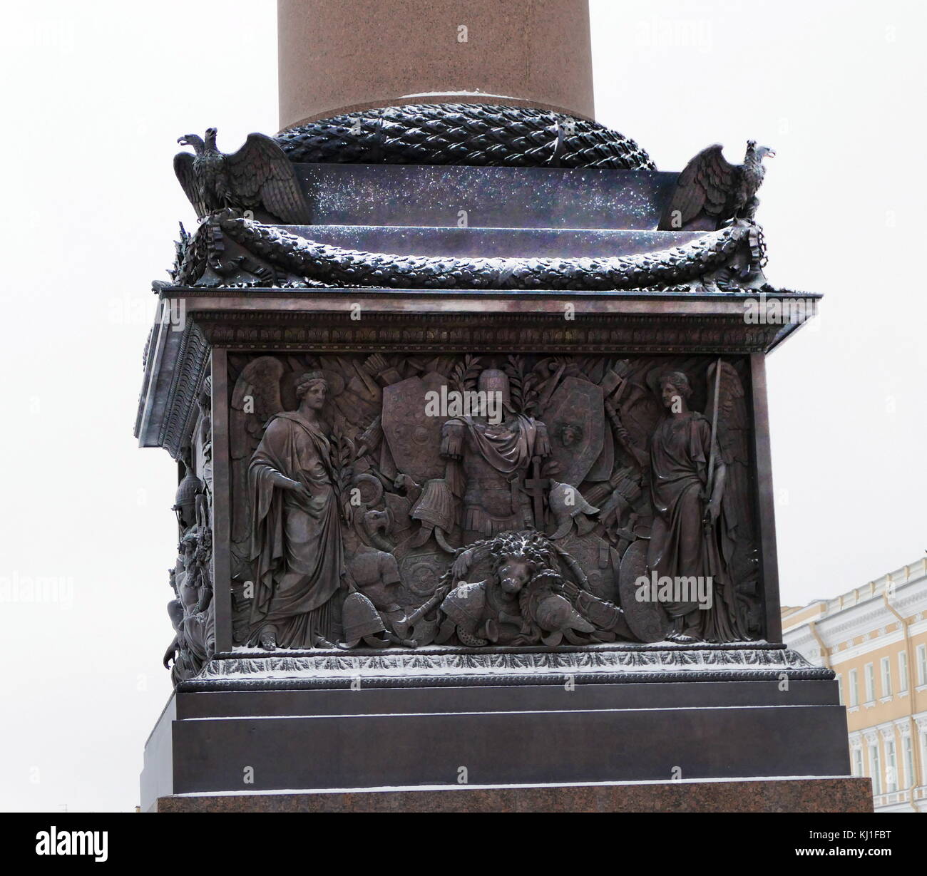 Base of the Alexander Column in front of the General Staff Building on ...