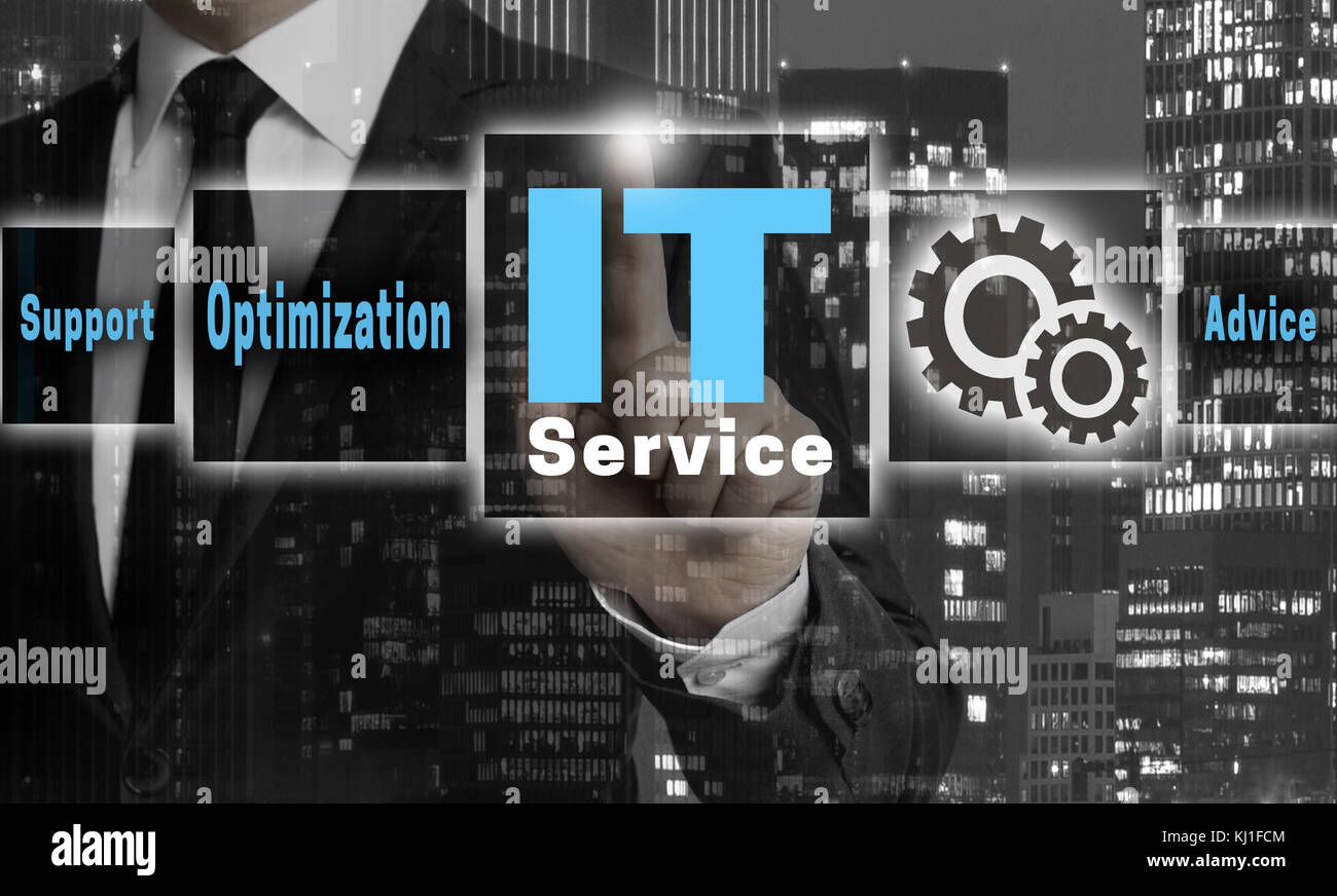 IT service concept is shown by businessman Stock Photo - Alamy