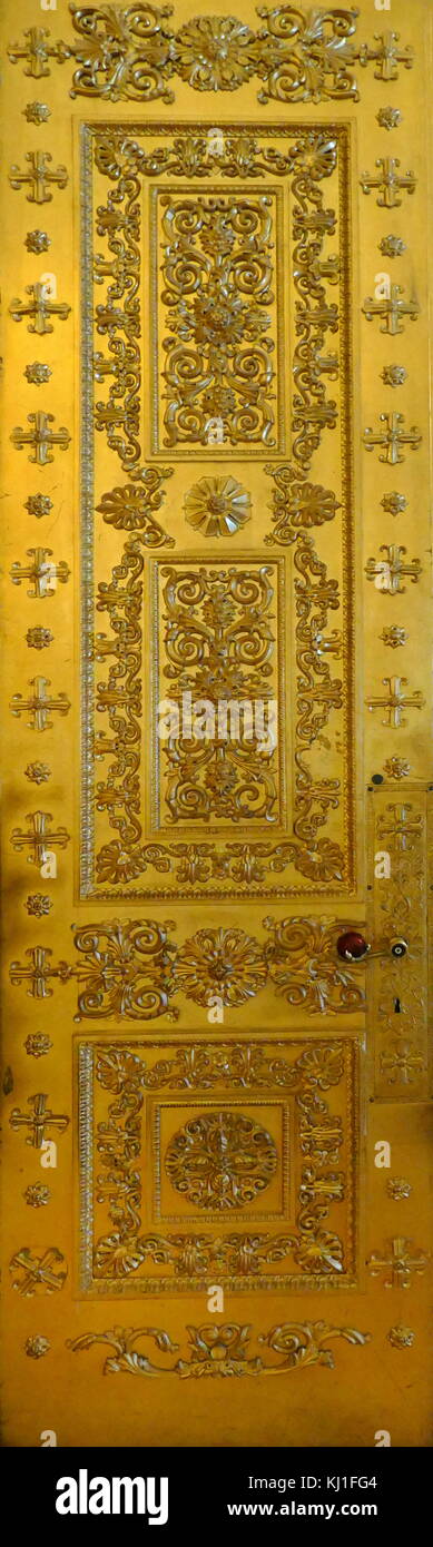 Gilded and ornate in the Empire Style, The Malachite Room at the Winter ...