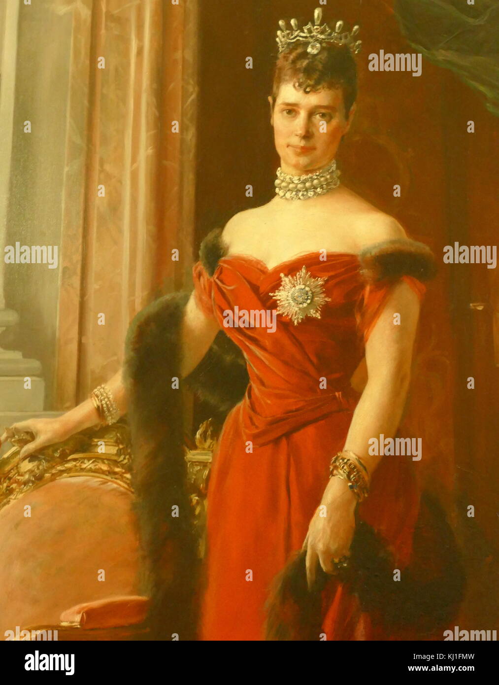 Portrait 1894 of the Empress of Russia, Marie Feodorovna 1847-1928 by ...