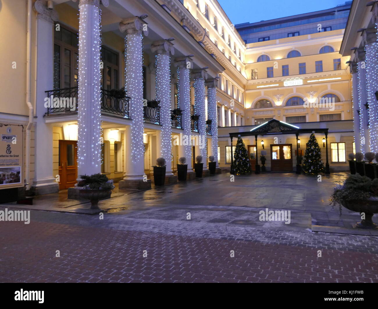 entrance of the five star, State Hermitage Hotel; Pravda street, St ...