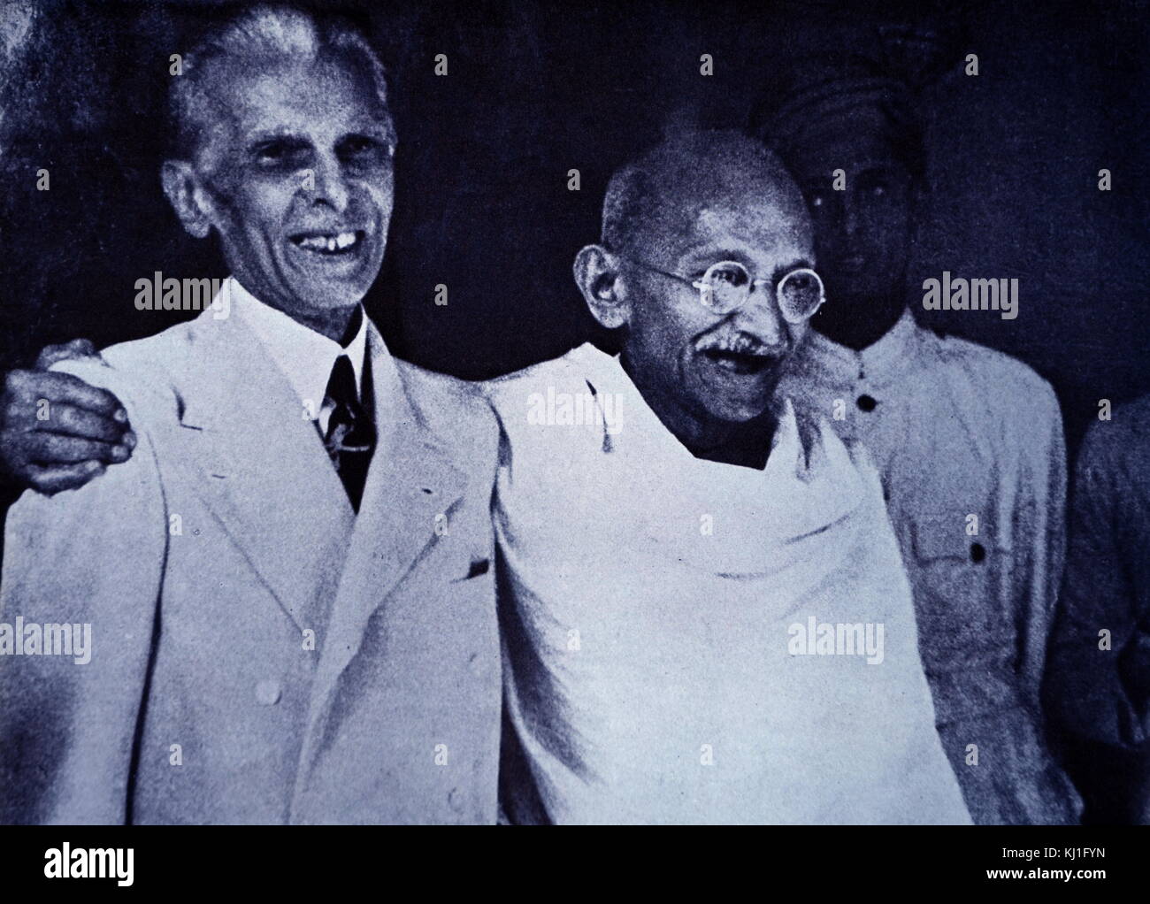 Mohandas Karamchand Gandhi (1869 – 1948) and Mohammed Ali Jinnah ...