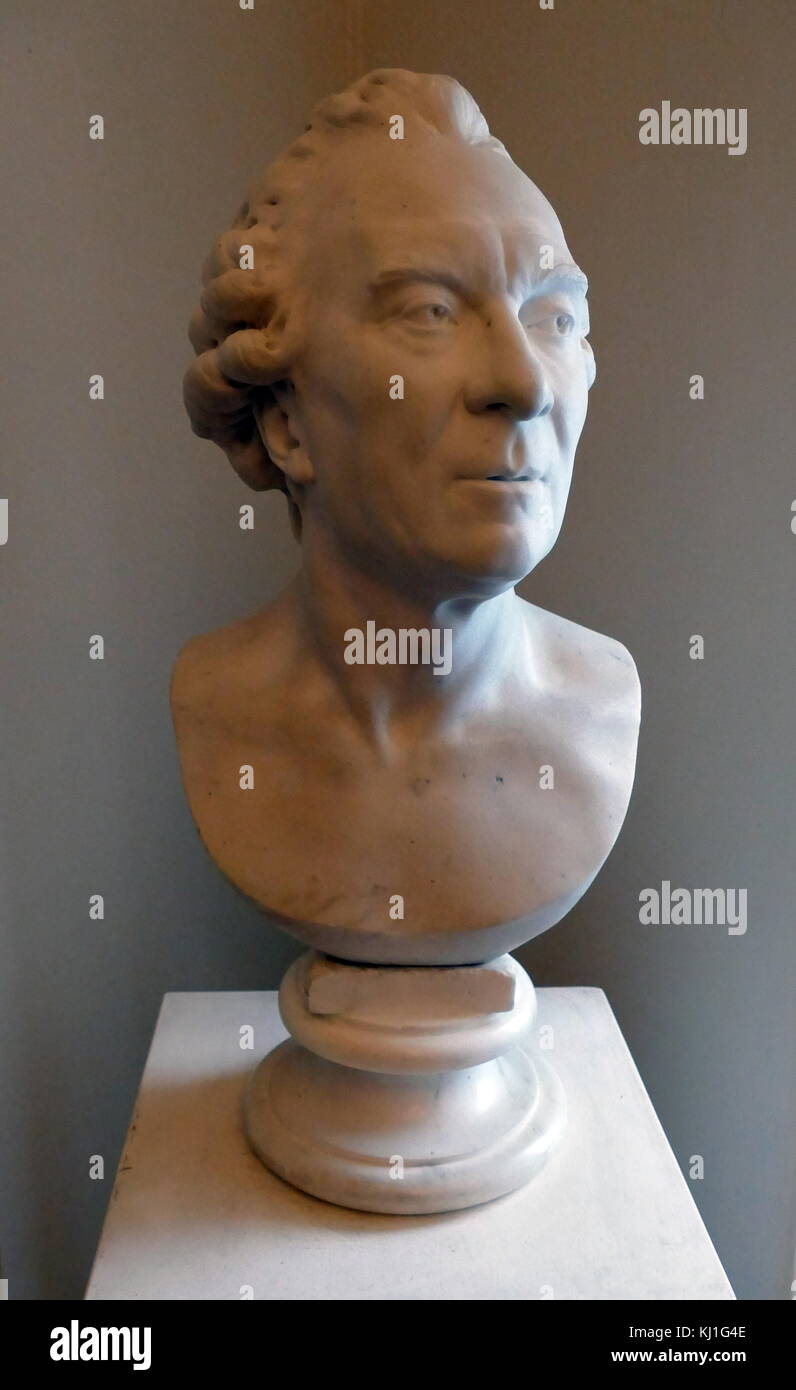 Portrait bust of Count de Buffon, by Jean-Antoine Houdon, 1782, Marble ...