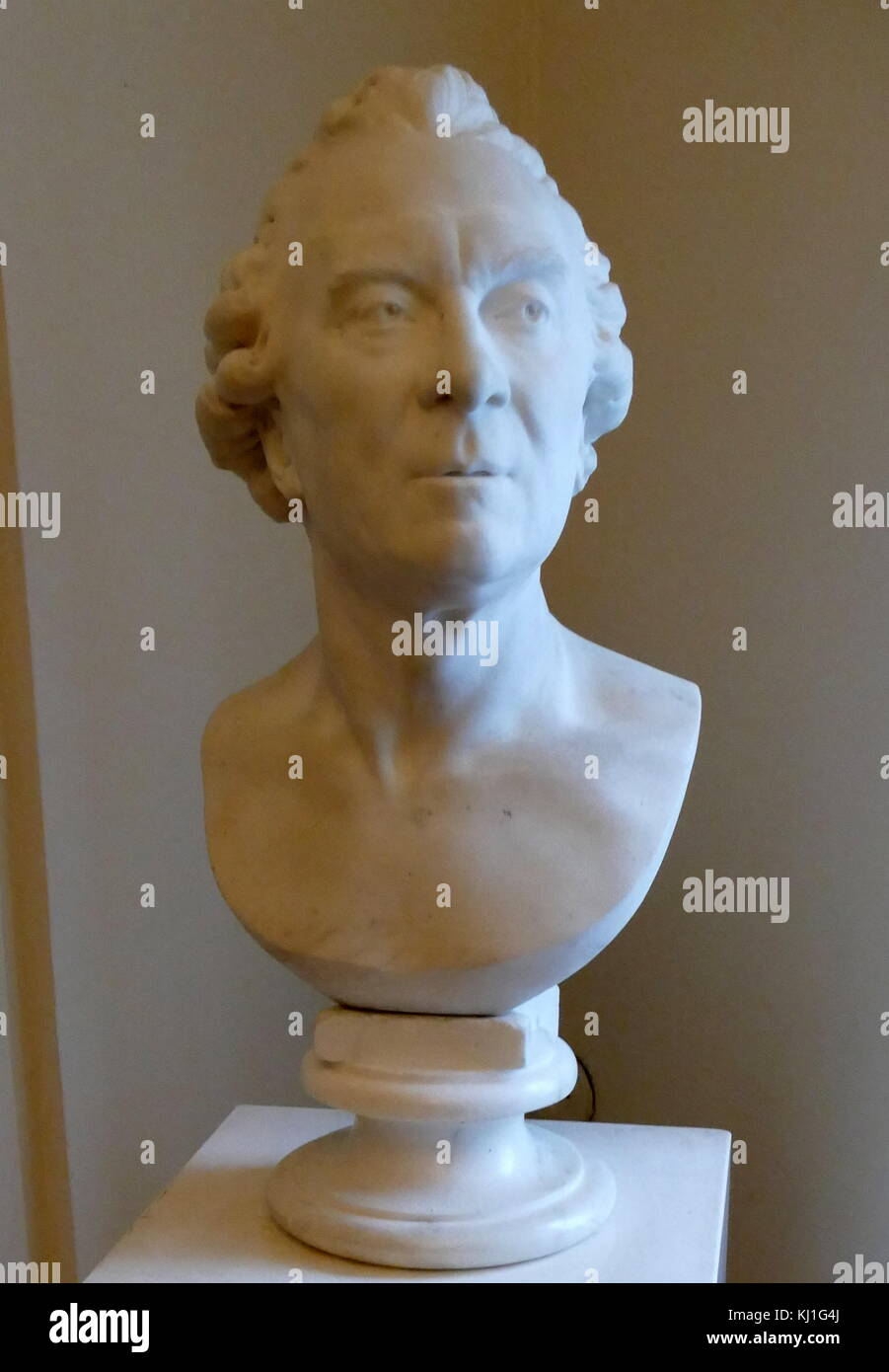 Portrait bust of Count de Buffon, by Jean-Antoine Houdon, 1782, Marble ...