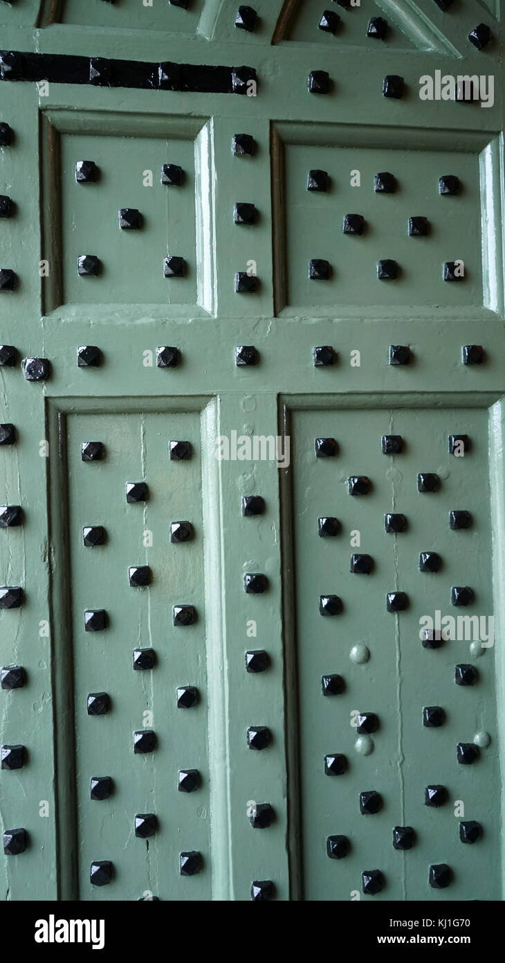 Studded door to the entrance of Fort George; 18th-century fortress ...
