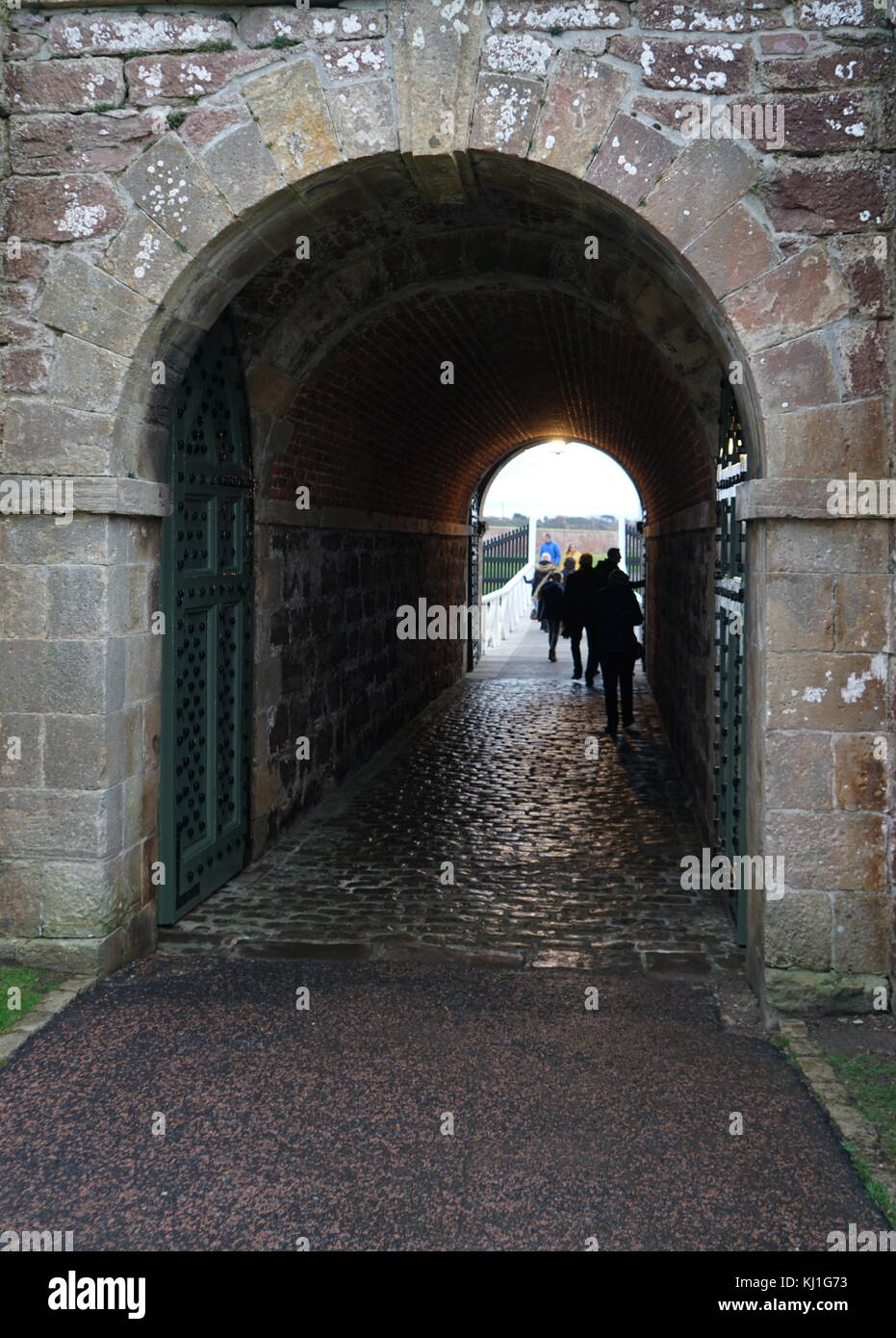 Studded door to the entrance of Fort George; 18th-century fortress ...