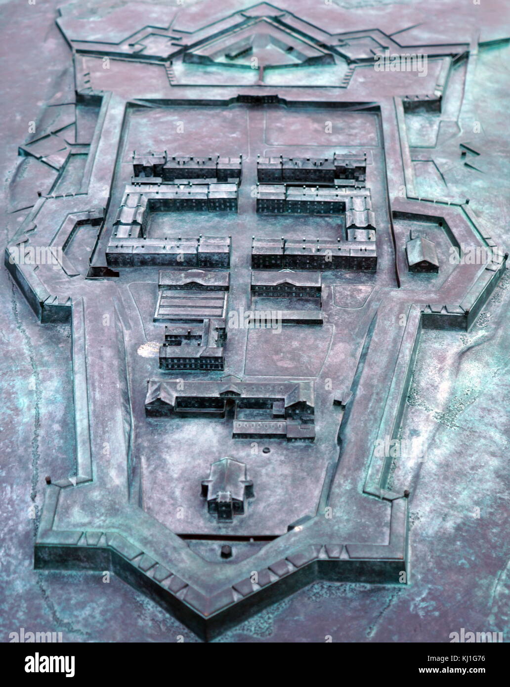 Scale model of Fort George; 18th-century fortress, north-east of ...