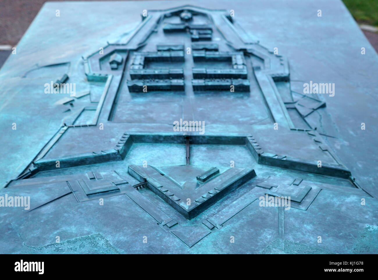 Scale model of Fort George; 18th-century fortress, north-east of ...