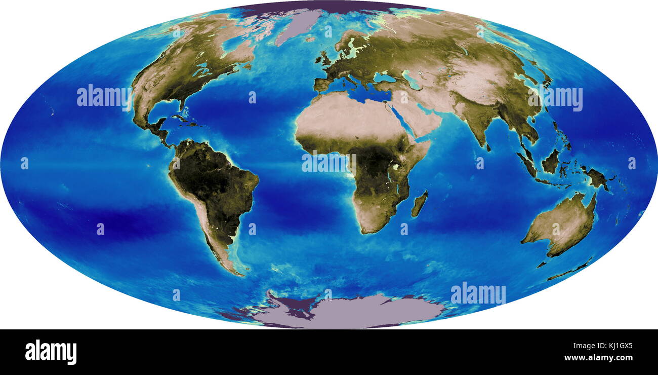Graphic illustrating the Global Biosphere in 2002. The biosphere also ...