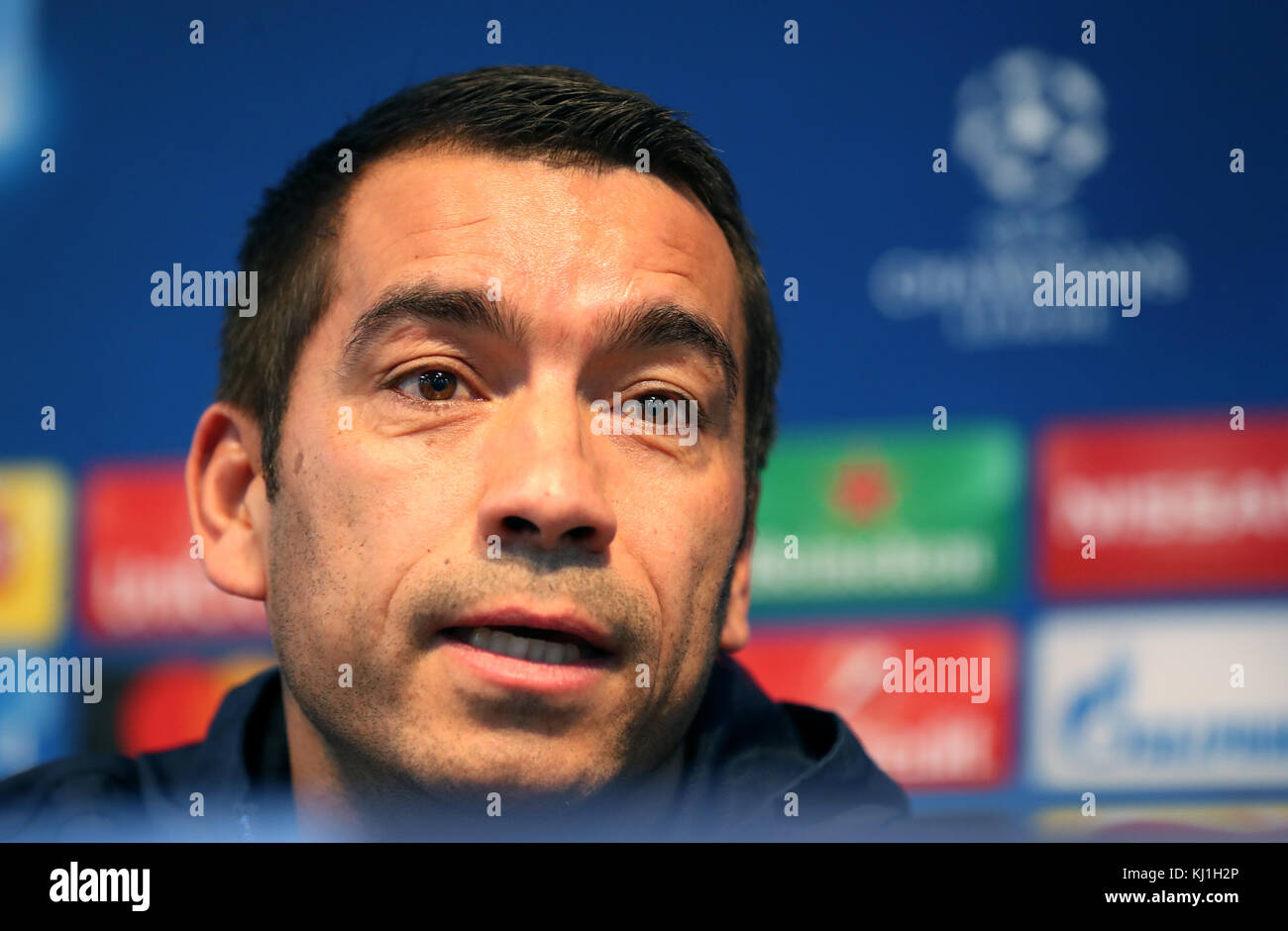 Feyenoord manager Giovanni van Bronckhorst during the press conference ...