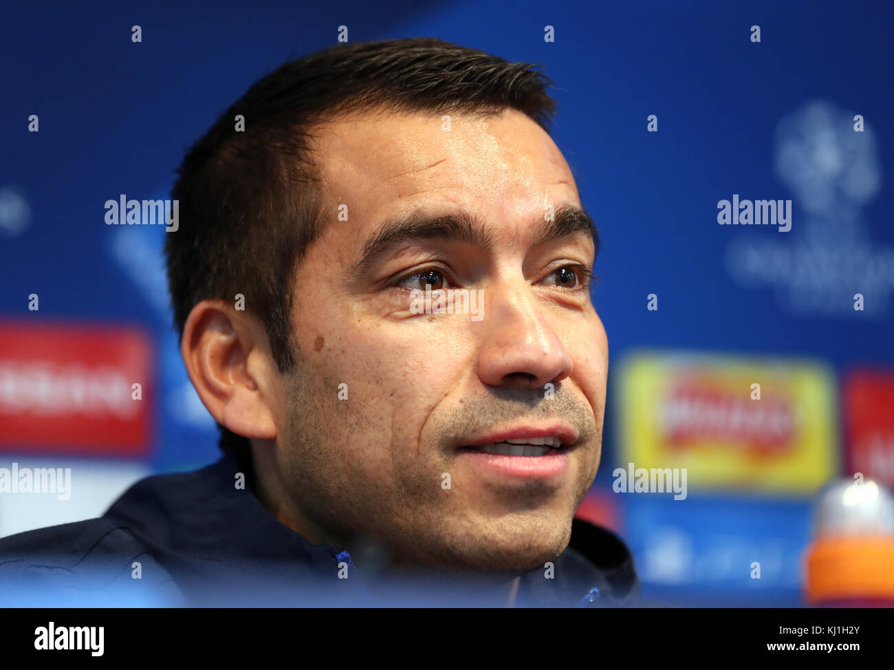 Feyenoord manager Giovanni van Bronckhorst during the press conference ...