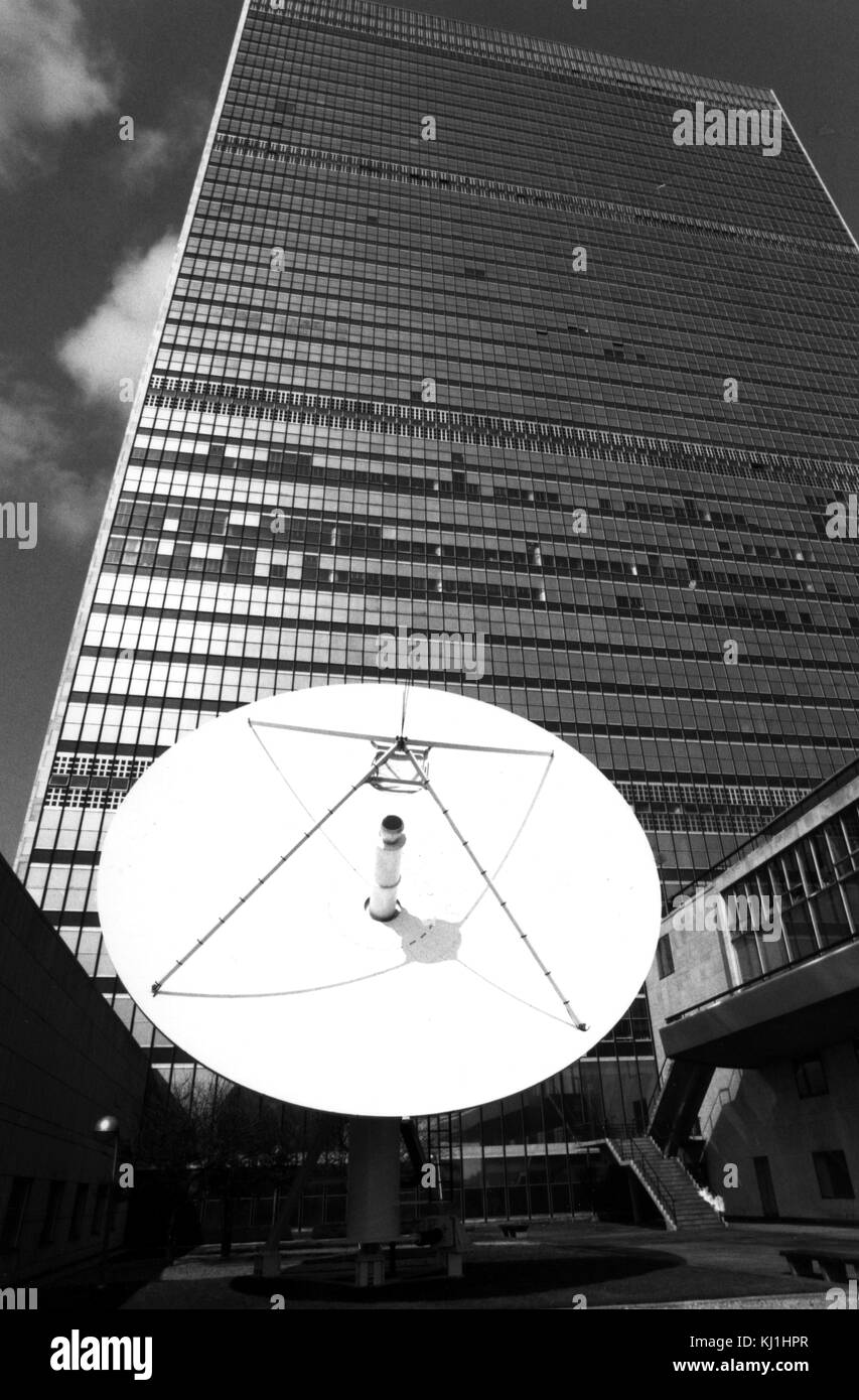 Photograph taken of the United Nations' satellite enabling them to ...