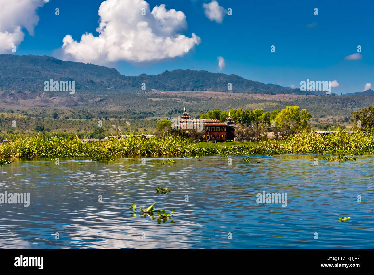 A Buddhist monastery near Sagar Village, Moebyel Lake, Taunggyi ...