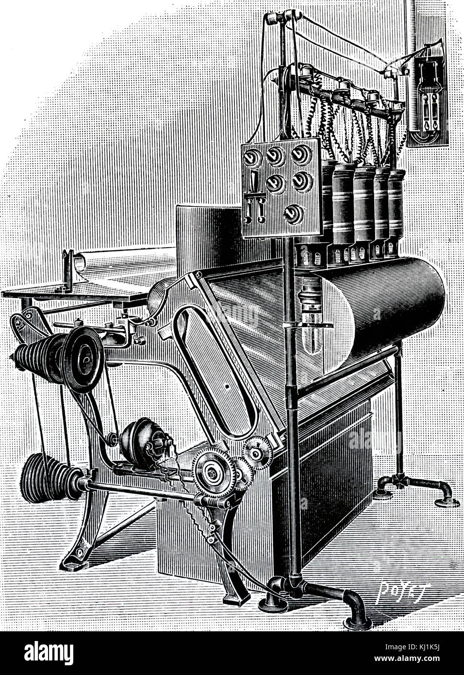 Engraving depicting a blueprint machine. Dated 20th Century Stock Photo ...