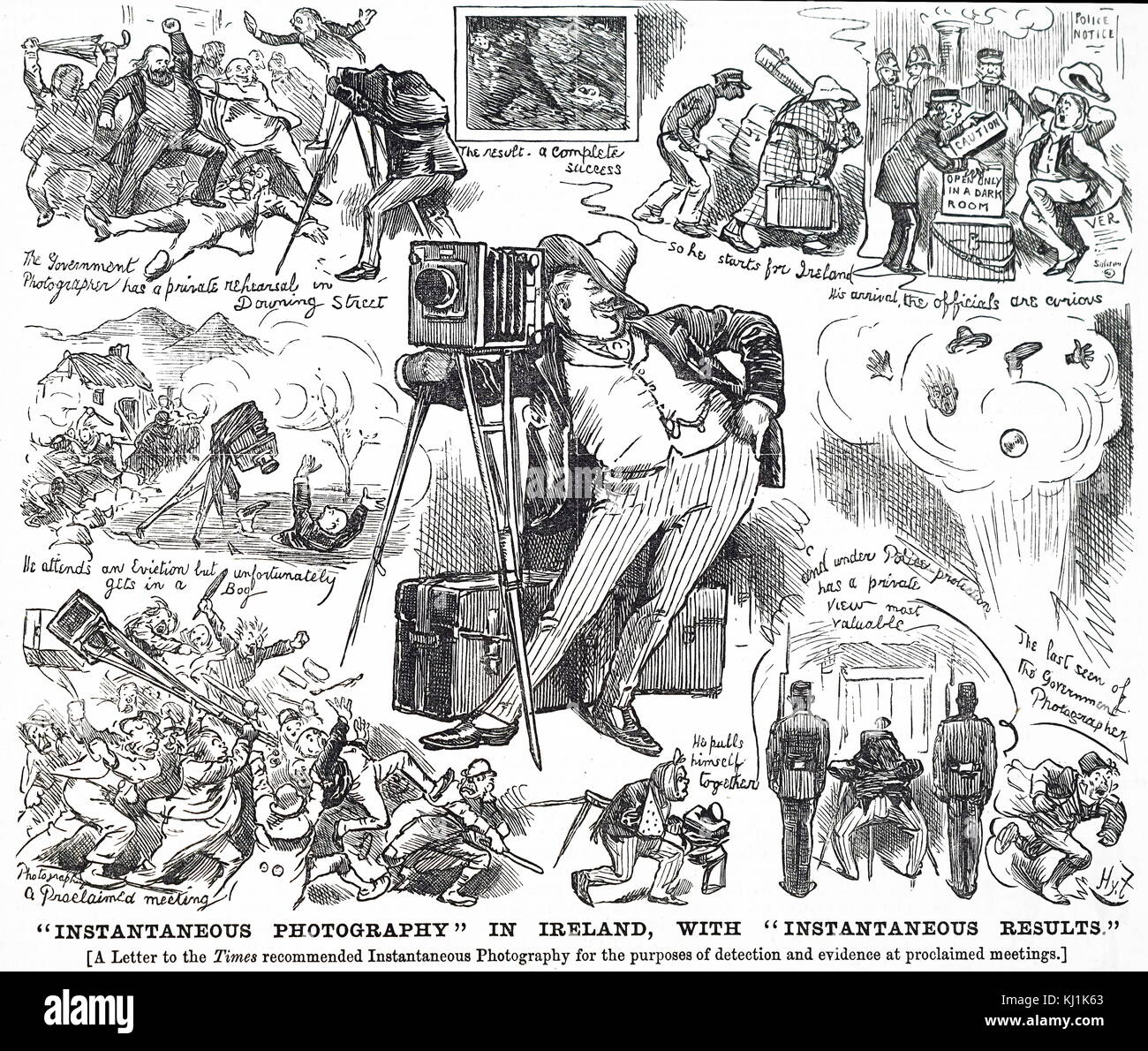 Cartoon advocating the use of photograph to identify political ...