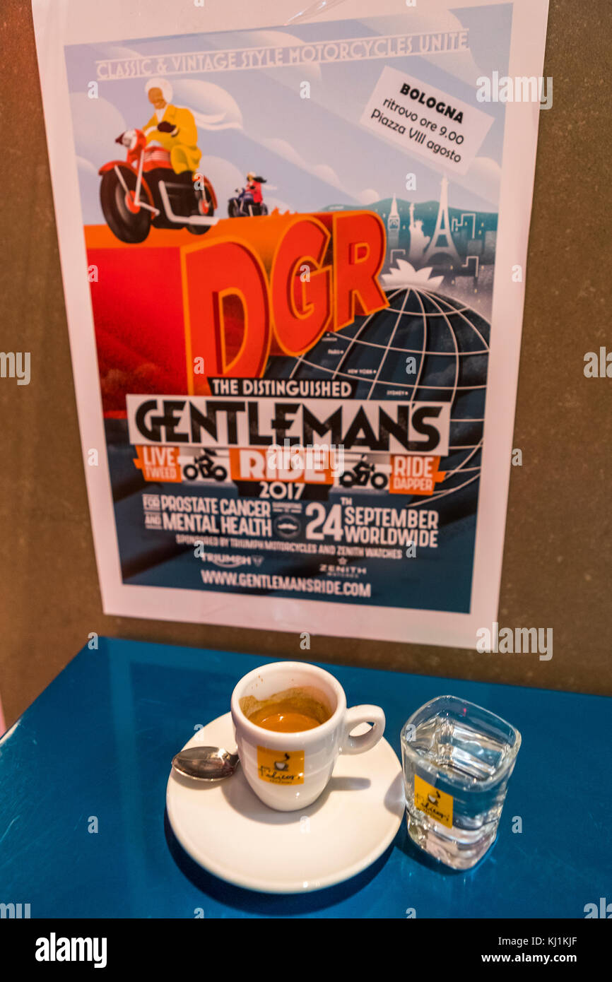 Gentlemen's Ride poster with an espresso, Al Bar, Mercato del Erbe ...