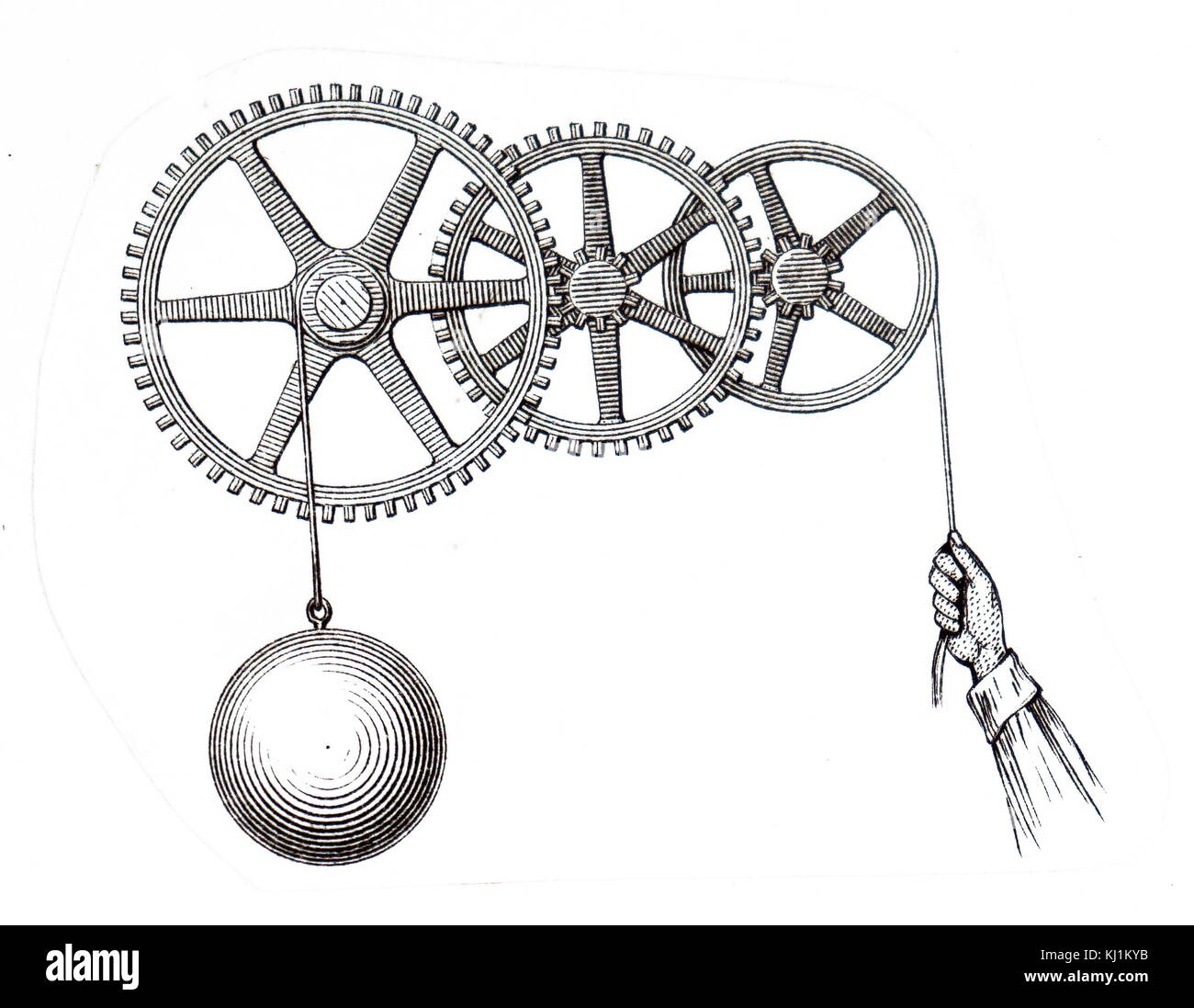 Illustration of an nineteenth century cog and gear mechanism Stock ...