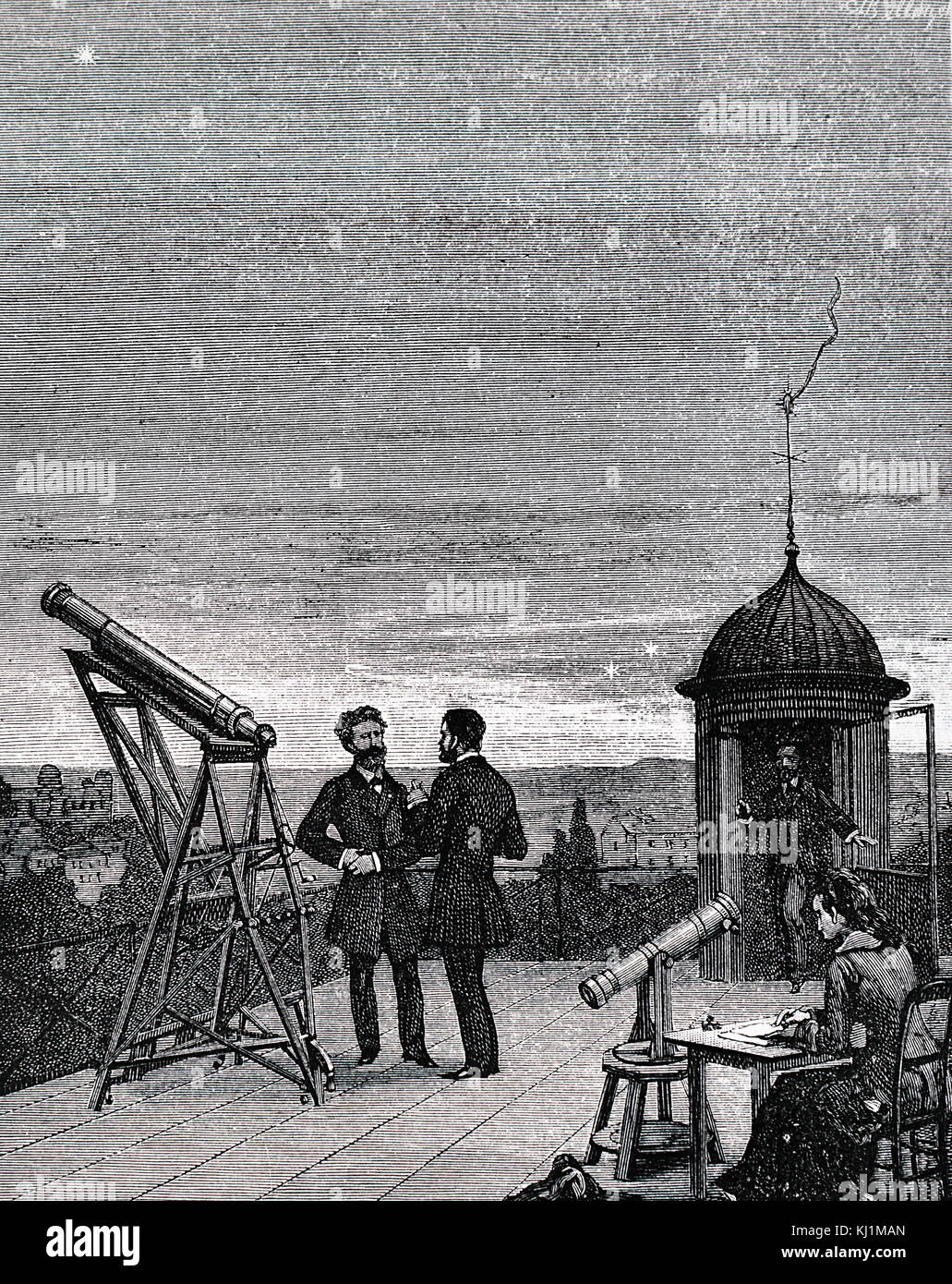 Astronomer with telescope history hi-res stock photography and images ...