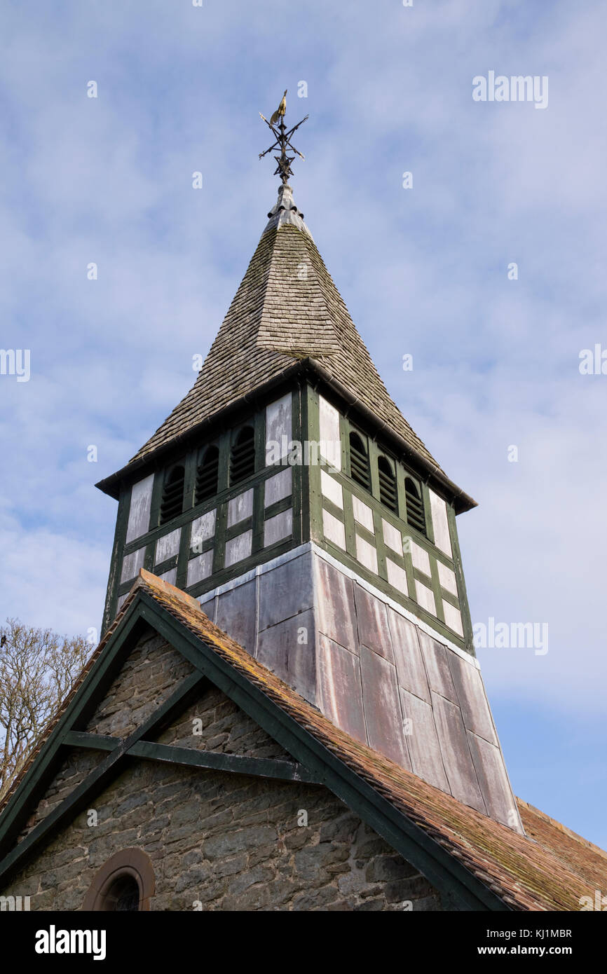 St Mary's Church in the village of Bedstone, Shropshire, England, UK ...
