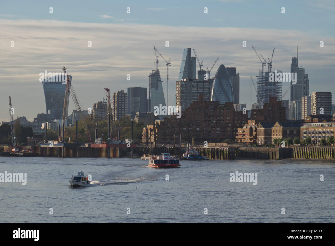 Views of new construction and building sites at the City of London from ...