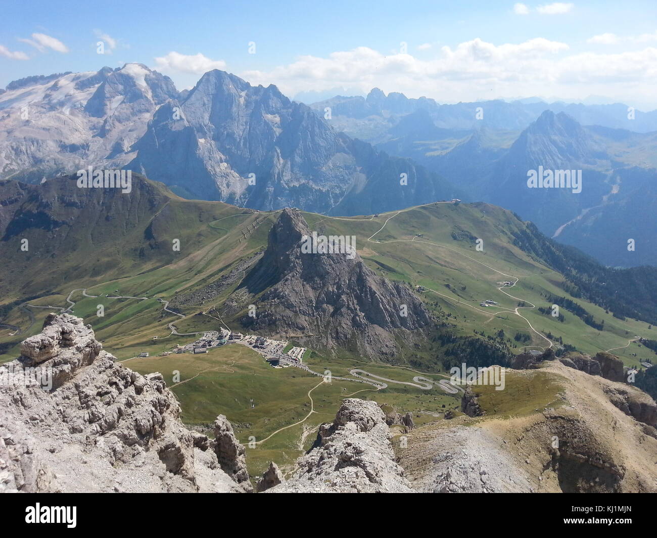 Passo Pordoi, Italian Dolomites in summer Stock Photo - Alamy