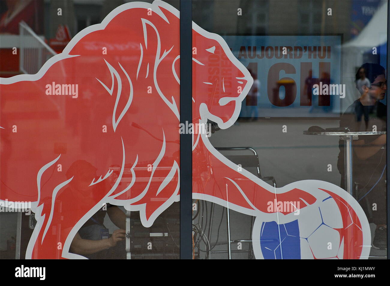 EURO 2016: general view of Lyon fan zone at Bellecour square, Lyon ...