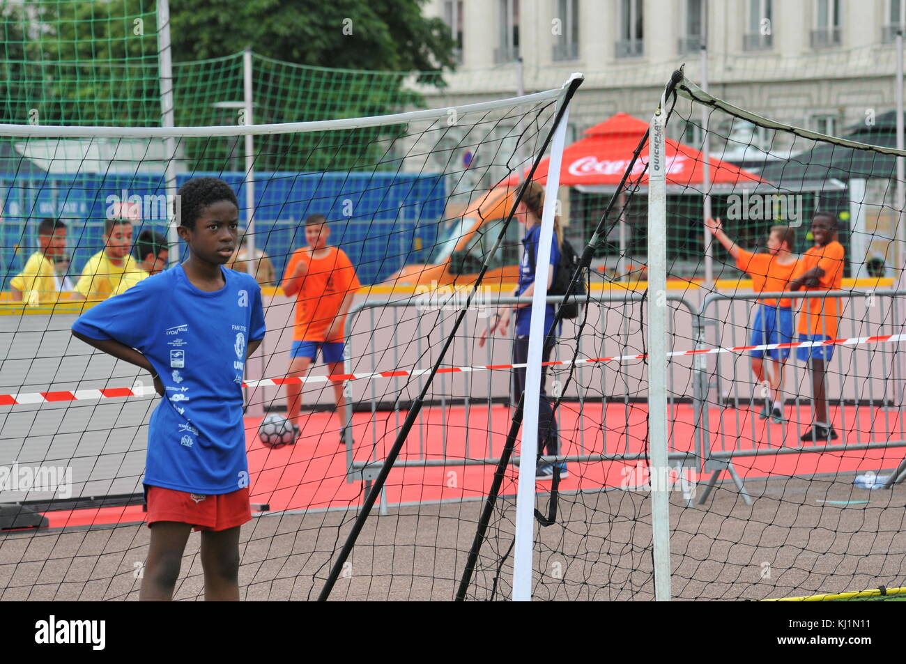 EURO 2016: general view of Lyon fan zone at Bellecour square, Lyon ...
