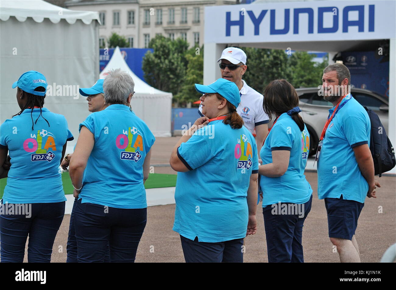 EURO 2016: general view of Lyon fan zone at Bellecour square, Lyon ...