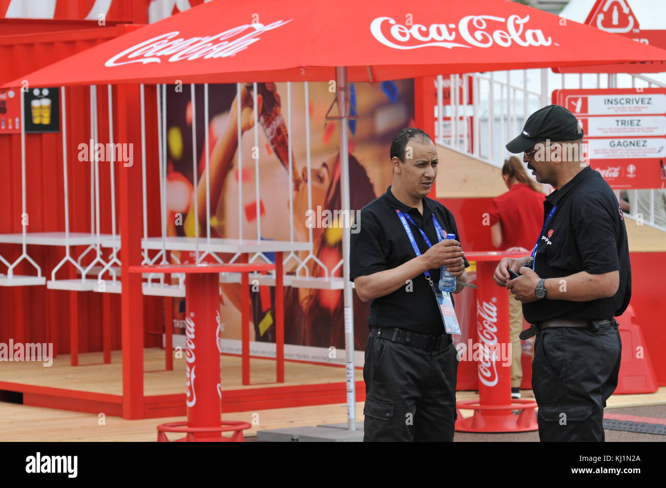 EURO 2016: general view of Lyon fan zone at Bellecour square, Lyon ...