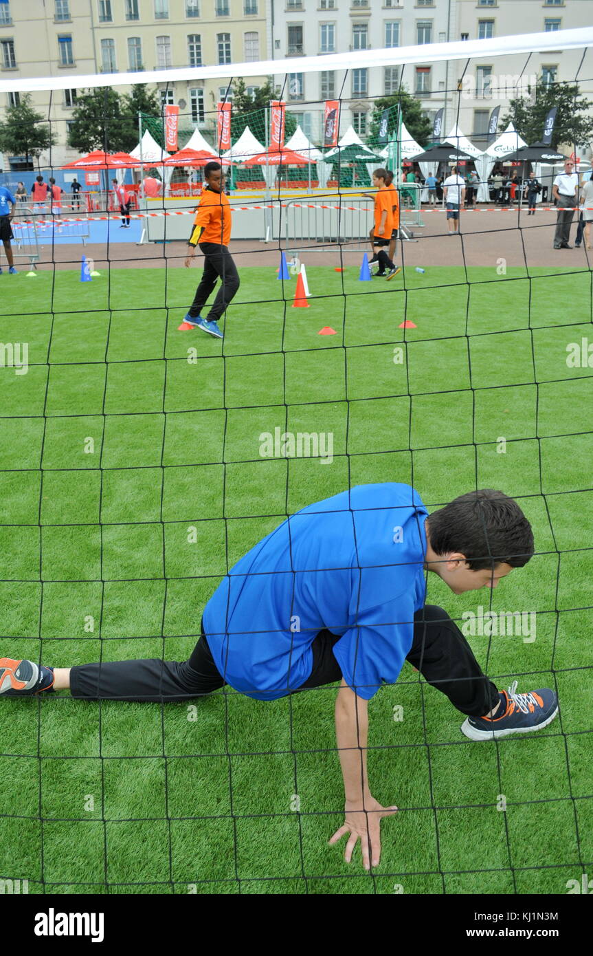 EURO 2016: general view of Lyon fan zone at Bellecour square, Lyon ...