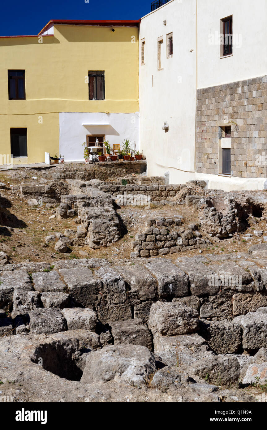 Byzantine fortification wall, Konti Square, Rhodes Old Town, Rhodes ...