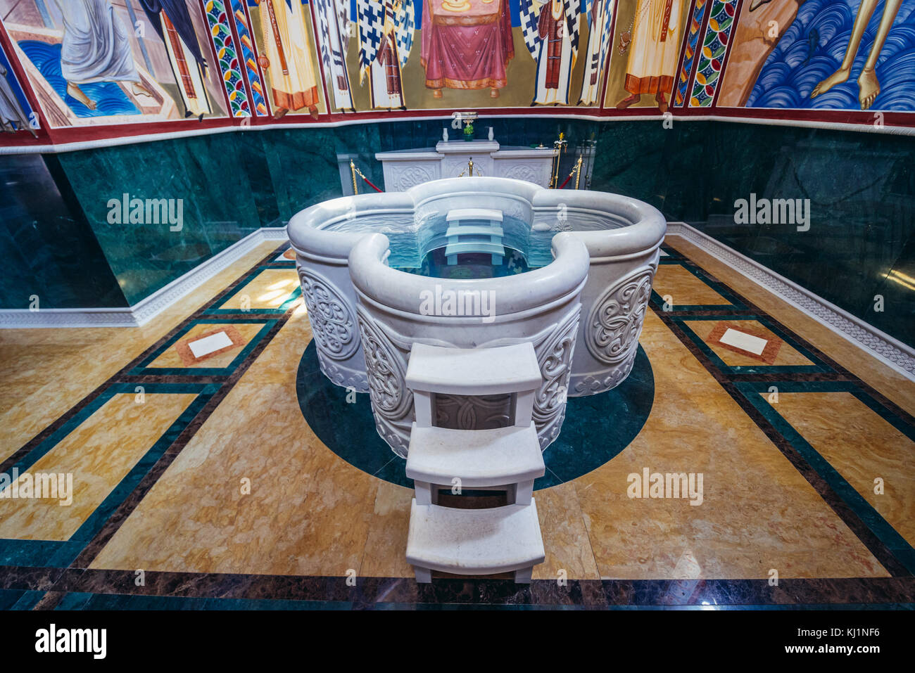 Baptismal font hi-res stock photography and images - Alamy